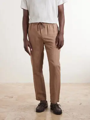 Onia Straight-leg Linen And Lyocell-blend Trousers