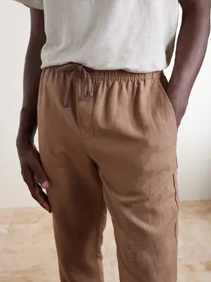Onia Straight-leg Linen And Lyocell-blend Trousers