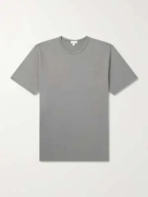 Sunspel Slim-fit Cotton-jersey T-shirt - Gray