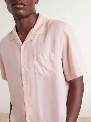 Onia Convertible-collar Linen And Lyocell-blend Shirt