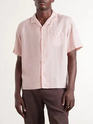 Onia Convertible-collar Linen And Lyocell-blend Shirt