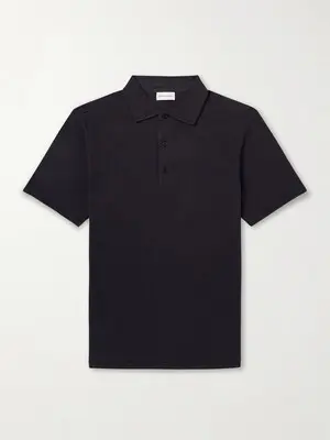 Frescobol Carioca Luca Cotton-piqué Polo Shirt - Black