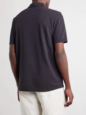 Frescobol Carioca Luca Cotton-piqué Polo Shirt - Black