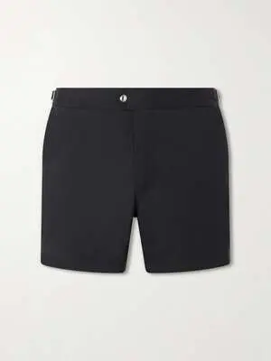 TOM FORD Straight-leg Mid-length Swim Shorts - Black