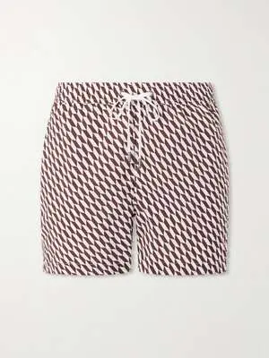 Onia Charles Straight-leg Printed Swim Shorts - Brown