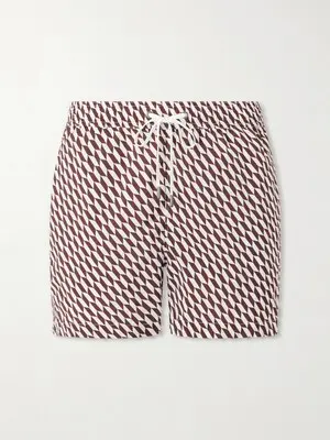 Onia Charles Straight-leg Printed Swim Shorts - Brown