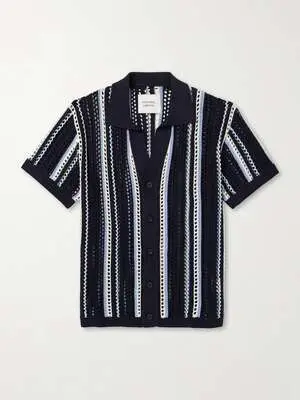 Frescobol Carioca Pinto Crocheted Cotton Shirt