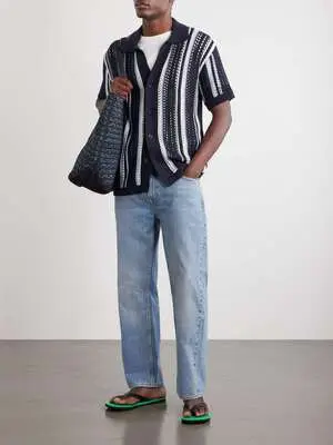 Frescobol Carioca Pinto Crocheted Cotton Shirt