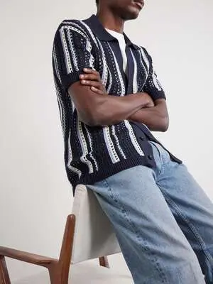 Frescobol Carioca Pinto Crocheted Cotton Shirt