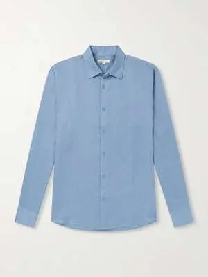 Onia Linen And Lyocell-blend Shirt - Blue