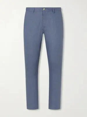 Onia Straight-leg Linen Trousers - Blue