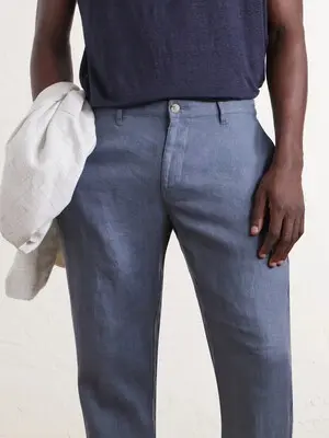 Onia Straight-leg Linen Trousers