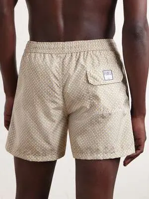 Fedeli Madeira Printed Straight-leg Swim Shorts