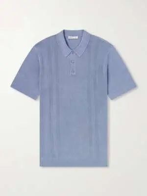 Onia Knitted Polo Shirt - Blue