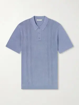Onia Knitted Polo Shirt - Blue