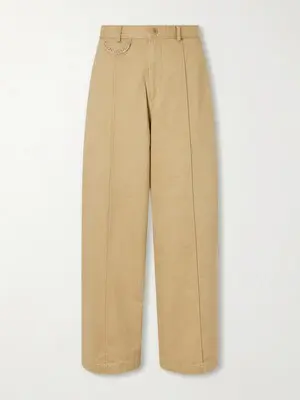 Kapital Boogie Day Straight-leg Panelled Cotton-twill Trousers - Neutrals