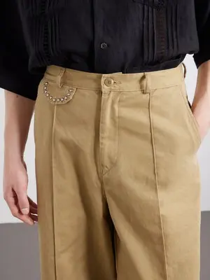 Kapital Boogie Day Straight-leg Panelled Cotton-twill Trousers