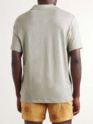 Onia Shaun Linen-blend Polo Shirt