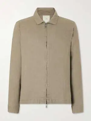 Onia Zip-up Linen Jacket - Brown