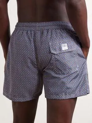 Fedeli Madeira Printed Straight-leg Swim Shorts