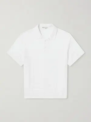 Onia Cotton And Linen-blend Polo Shirt - White
