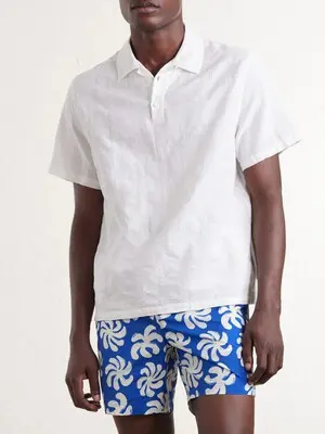 Onia Cotton And Linen-blend Polo Shirt