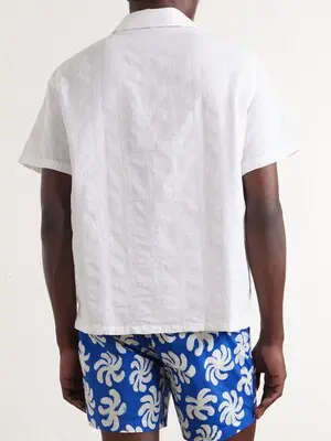 Onia Cotton And Linen-blend Polo Shirt