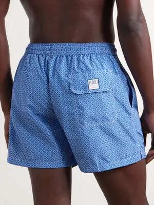 Fedeli Madeira Printed Straight-leg Swim Shorts