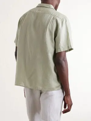 Onia Convertible-collar Linen And Lyocell-blend Shirt