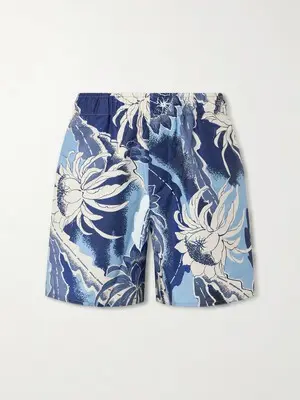JW Anderson Printed Straight-leg Swim Shorts - Blue