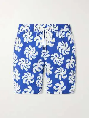 Onia Charles Straight-leg Printed Swim Shorts - Blue