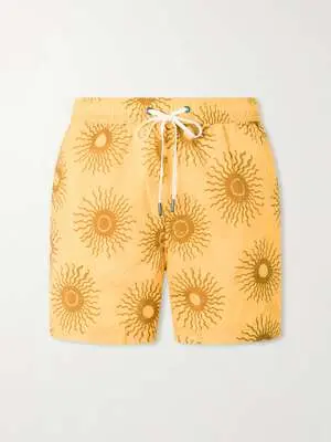 Onia Charles Straight-leg Printed Swim Shorts - Orange
