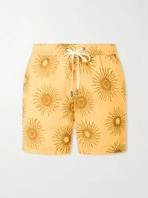 Onia Charles Straight-leg Printed Swim Shorts - Orange
