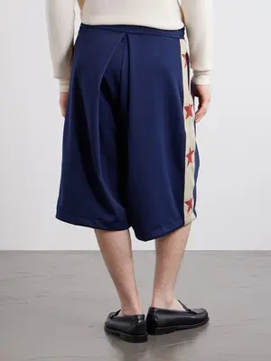 Kapital Kome-kome Straight-leg Satin-jersey Shorts