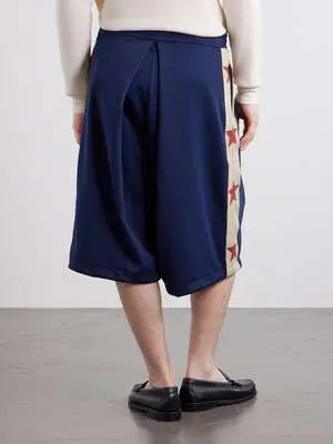 Kapital Kome-kome Straight-leg Satin-jersey Shorts