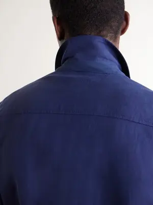 Eleventy Lyocell And Linen-blend Shirt