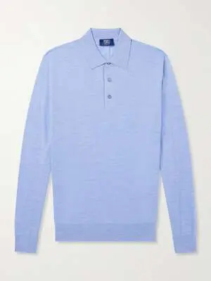 Fedeli Sportman Cashmere And Silk-blend Polo Shirt