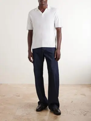 Rag & Bone Conrad Cotton And Silk-blend Polo Shirt