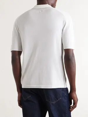 Rag & Bone Conrad Cotton And Silk-blend Polo Shirt