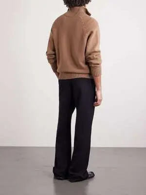 TOM FORD Wool And Cashmere-blend Half-zip Sweater