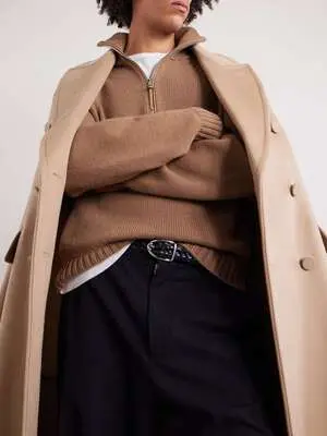 TOM FORD Wool And Cashmere-blend Half-zip Sweater