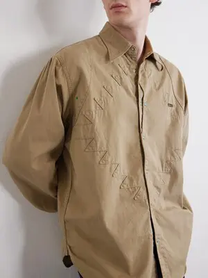 Kapital Thunderbird Panelled Cotton-twill Shirt