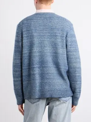THE ELDER STATESMAN Nimbus Striped Cashmere And Silk-blend Sweater