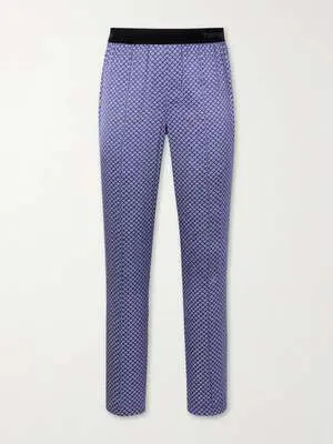 TOM FORD Printed Silk-blend Satin Pyjama Trousers