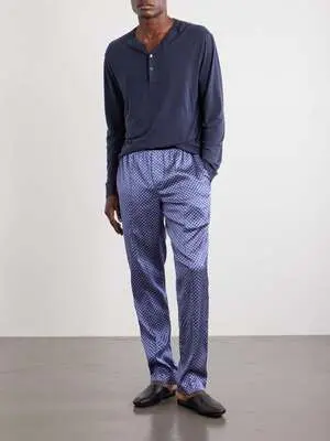 TOM FORD Printed Silk-blend Satin Pyjama Trousers