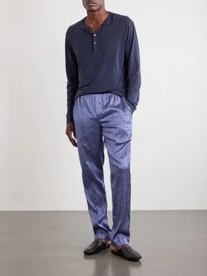 TOM FORD Printed Silk-blend Satin Pyjama Trousers