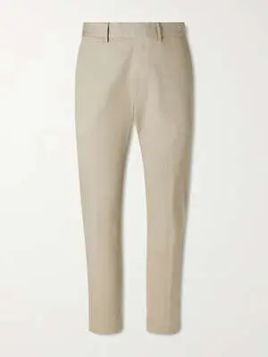 TOM FORD Tapered Cotton-blend Twill Trousers