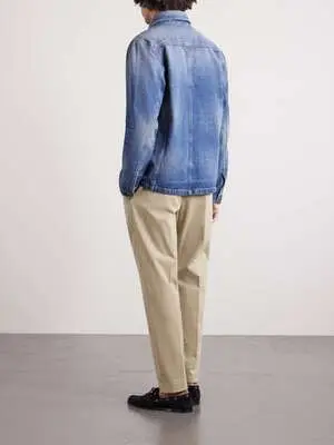 TOM FORD Tapered Cotton-blend Twill Trousers