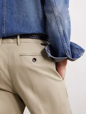 TOM FORD Tapered Cotton-blend Twill Trousers
