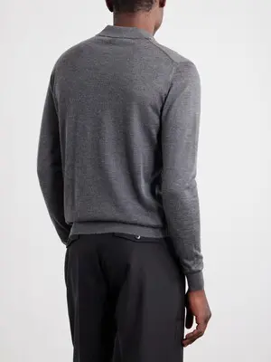 Fedeli Sportman Cashmere And Silk-blend Polo Shirt - Gray